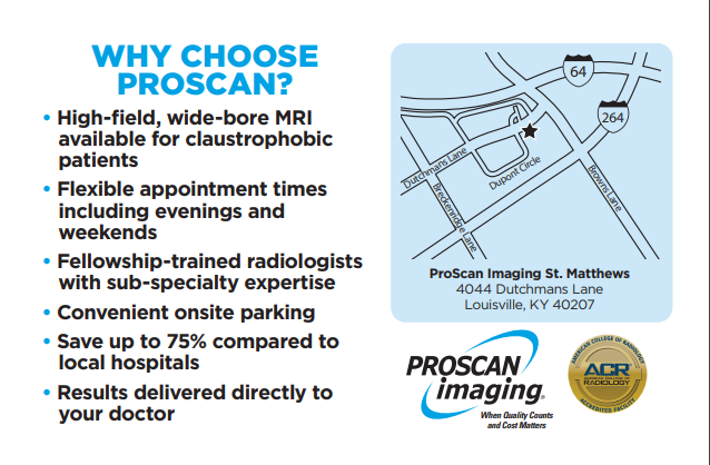 ProScan Imaging of Louisville, Freestanding MRI Center, Announces ...